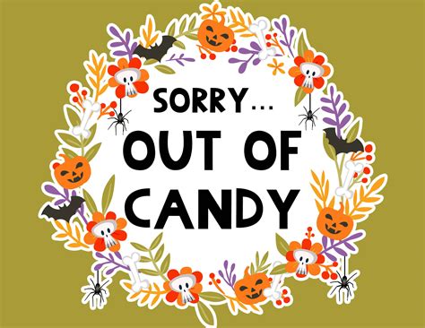Halloween Candy Sign Printable Printable Word Searches