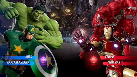 HULK Captain America Vs Venom IronMan Very Hard AI Marvel Capcom