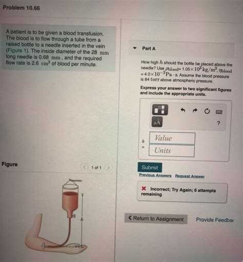 Solved Problem 10 66 A Patient Is To Be Given A Blood Chegg