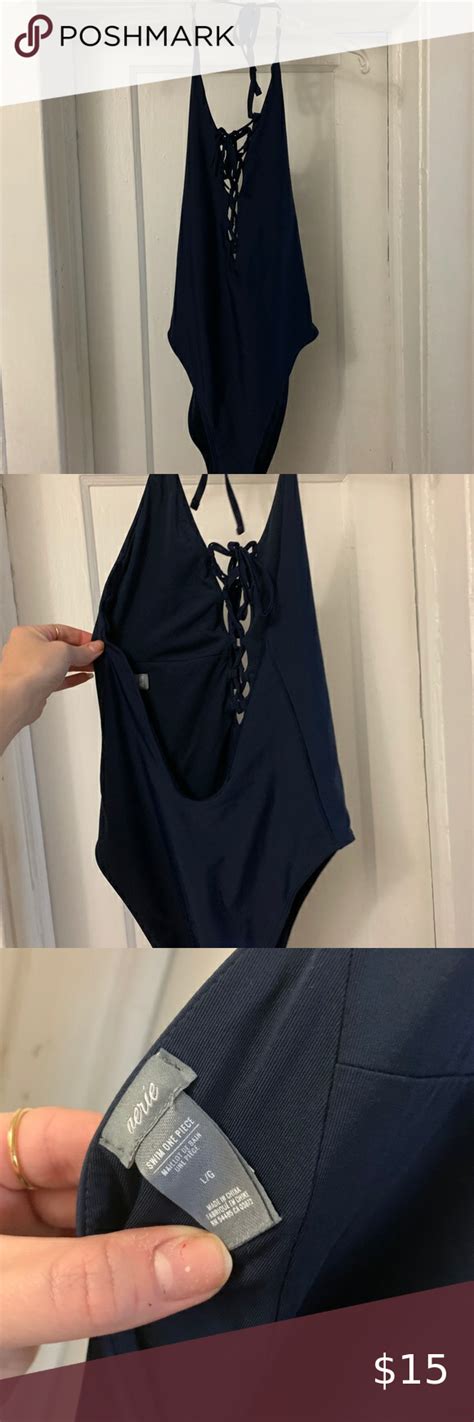 Aerie Criss Cross Plunge One Piece Swimsuit