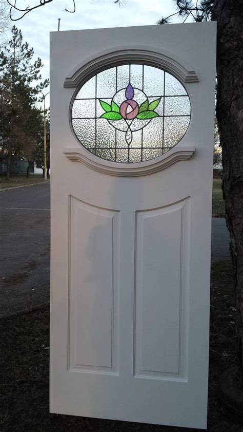 Oval Stained Glass Door Panel Glass Door Ideas