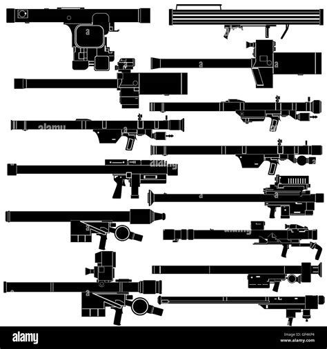Contour Image Of Man Portable Air Defense Systems Illustration On