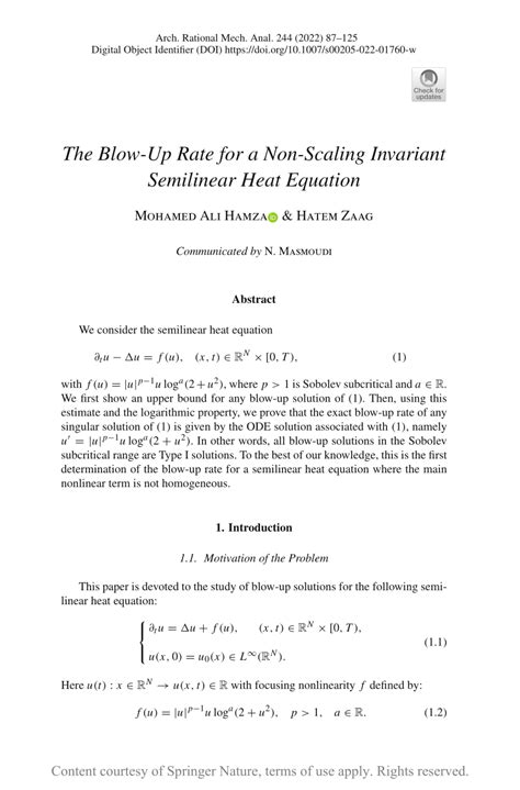 The Blow Up Rate For A Non Scaling Invariant Semilinear Heat Equation