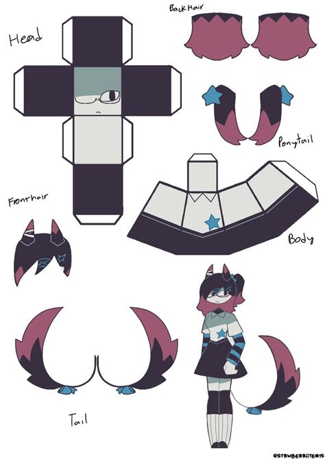 Fpe Oc Kira Papercraft In 2024 Paper Doll Template Paper Crafts