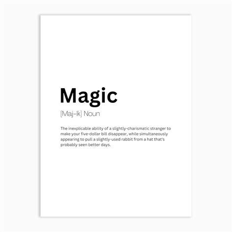 Magic Definition Meaning Art Print By Kaigozen Fy