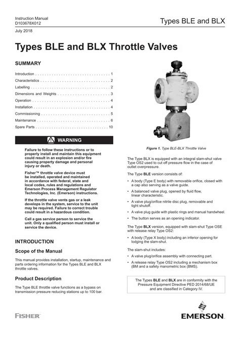 Pdf Instruction Manual Types Ble And Blx Emerson Electric