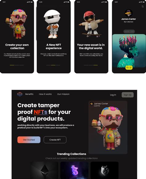 NFT Onboarding Screen Landing Page Figma