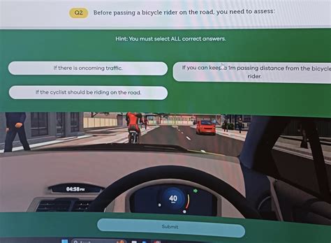 Q2 Before Passing A Bicycle Rider On The Road StudyX