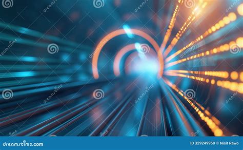 Abstract Tunnel Background Digital Convergence Innovation Immersion