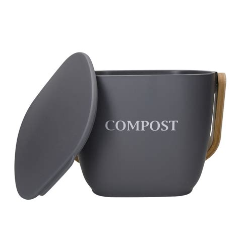 Compost Bin 3 Litre Eco Friendly Bamboo Fibre Kitchen Compost Bin