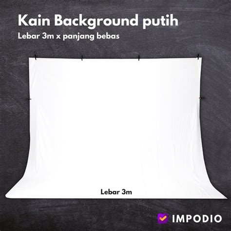 Jual Kain Putih Lebar M Panjang Bebas Baground Badrop Foto Putih