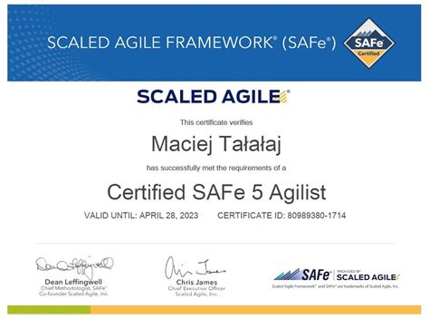 Maciej Tałałaj On Linkedin Scaledagileframework Safeagile
