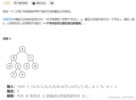 二叉树的最近公共祖先 Csdn博客