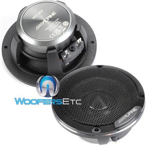 Alpine HDZ 653 6 5 3 Way 300W Carbon Composite Component Speakers