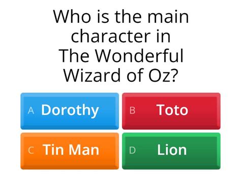 The Wonderful Wizard Of Oz Quiz
