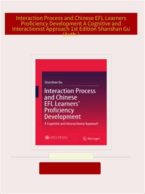 Free Pdf Sample Interaction Process And Chinese Efl Learners Proficiency Development A