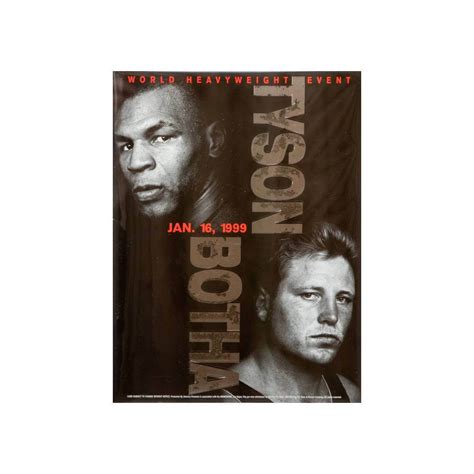 Tyson Vs Frans Botha Original Onsite Programme Mike Tyson Collectables