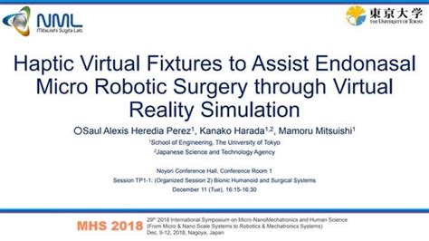 Haptic Assistance For Robotic Surgical Simulation Ppt