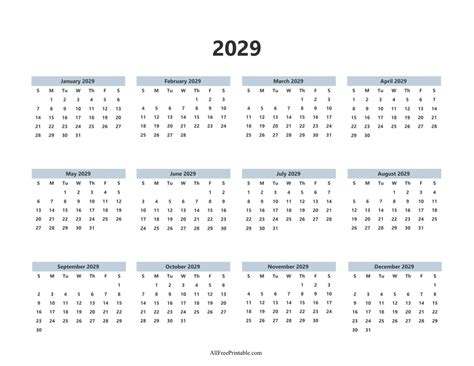 2028 Calendar 2029 Printable Free Download Excel Calendar