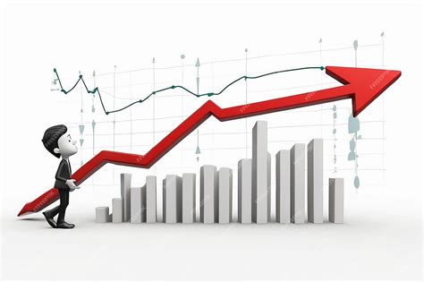 Premium Photo 3d Small People Negative Graph Of Your Business White