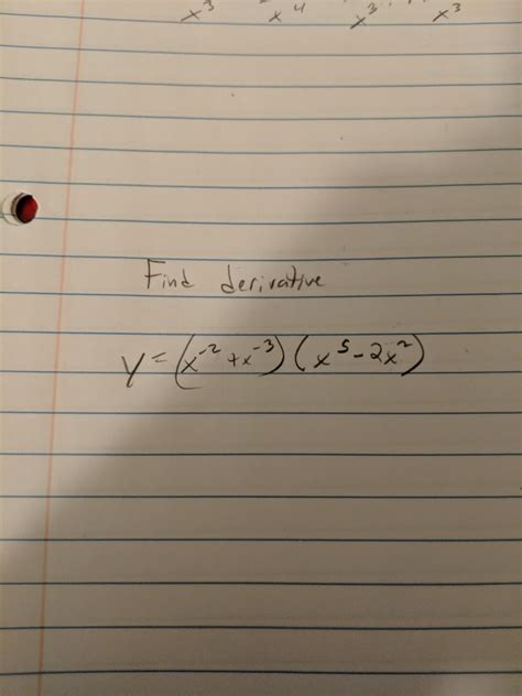 Solved I Find Derivative Y X² X3 X 2x²