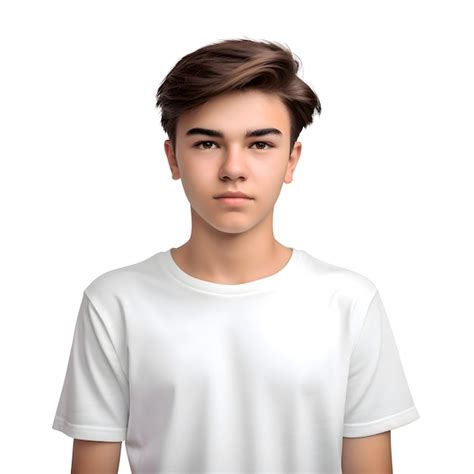 Portrait Dun Jeune Homme En Chemise Blanche Sur Un Fond Blanc Psd