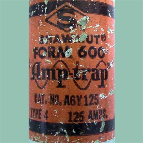 Used Ferraz Shawmut Type A6y 125 Amp Fuse For Sale