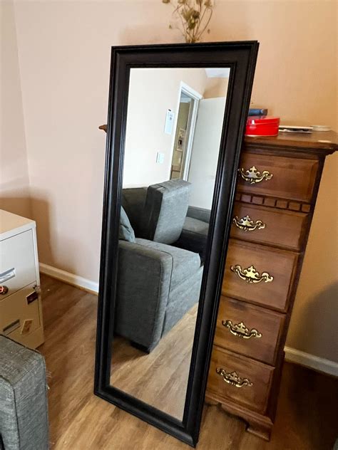 Lot Full Length Black Framed Mirror
