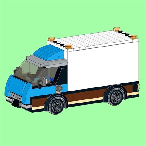 Lego Moc City Cargo Truck By Keep On Bricking Rebrickable Build