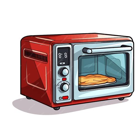 Ilustración Vectorial De Dibujos Animados De Horno De Microondas