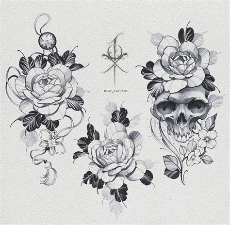 Pin by Julia Krik on Цветы графика Tattoo design drawings Flower