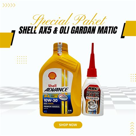 PAKET Oli Motor Matic Shell Advance AX W Ml Oli Gardan Gear Matic Ml Lazada