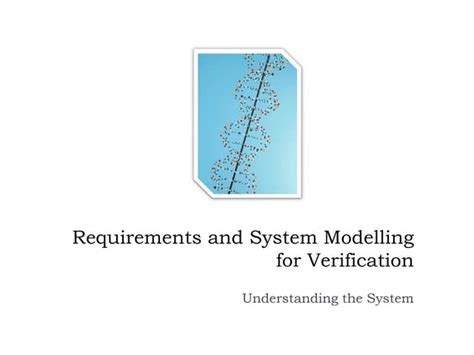 requirements and system modelling for verification pdf