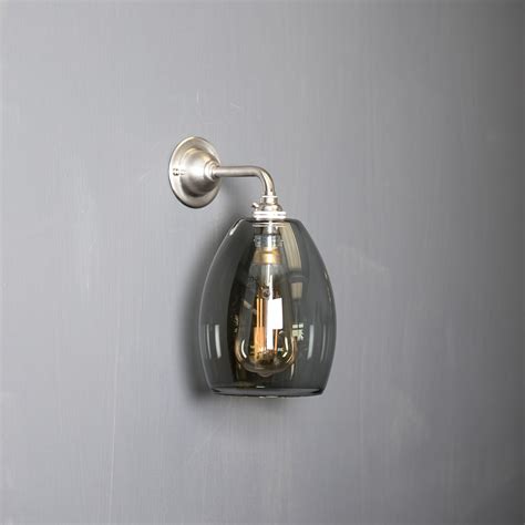 Contemporary Smoke Glass Jules Wall Light Glow Lighting