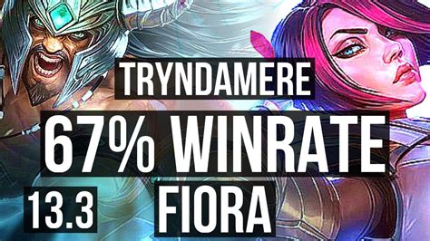 Trynda Vs Fiora Mid 7 Solo Kills 67 Winrate Godlike 1021 Kr