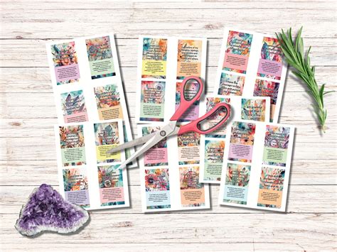 Positive Affirmations Card Deck Digital Download
