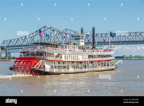 Natchez Paddlewheel Riverboat On The Mississippi River In New Orleans