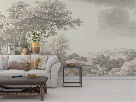 Vintage Scenic Wallpaper Peel And Stick Rural Landscape Wallpaper