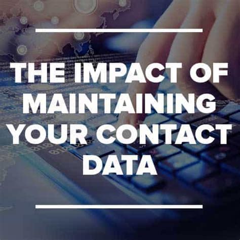 The Impact Of Maintaining Your Contact Data Bcc Software