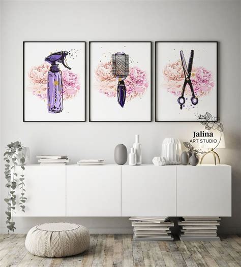 Hair Salon Decor Hair Studio Wall Art Printable Gallery Wall Set Of 6