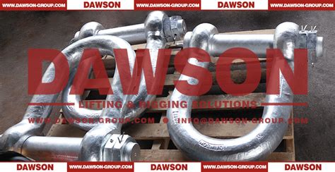 Dawson Forged Alloy Steel Heavy Duty Hawser Shackle With Double Nuts
