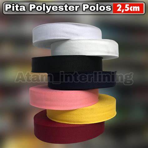 Jual Pita Polyester Cm Webbing Tape Pita Grossgrain Polos Pita List Baju Pitsa List