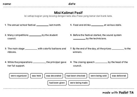 Soal Latihan Passive Voice Pdf