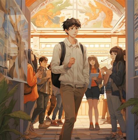 Premium Ai Image A Teacher Leading A Field Trip To A Museum