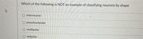 Solved Which Of The Following Is Not An Example Of