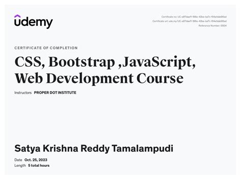 Satya Krishna Reddy Tamalampudi On Linkedin Udemy Course Completion