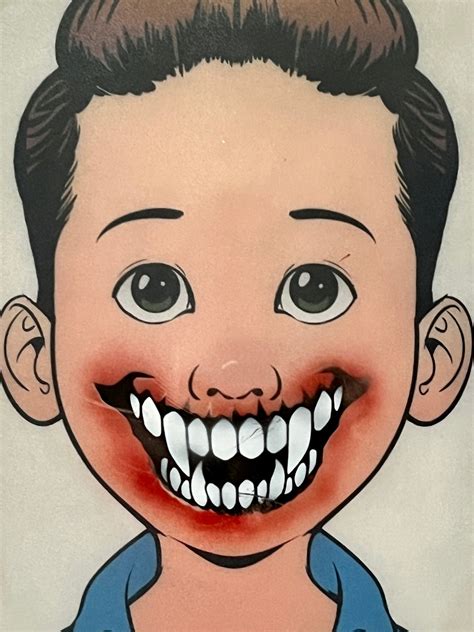 Sb22 Wicked Mouth Airbrush Stencil Ooh Body Art Stencils