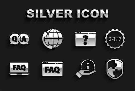 브라우저 Faq 24시간 시계 Shield 정보 노트북 물음표 질문 답변 및 전화 지원 아이콘을 설정합니다 벡터 24에 대한 스톡 벡터 아트 및 기타 이미지 Istock