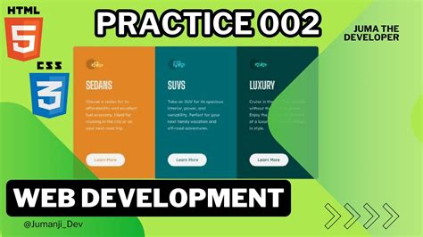 PracticeWeb 002: Three-Column Card Component using Basics HTML5 & CSS3 (Frontend Mentor ...