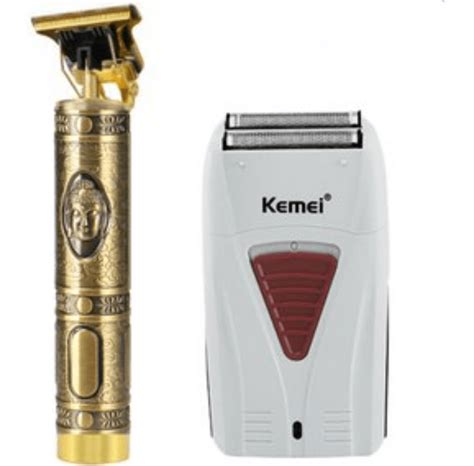 Combo Rasuradora Shaver Kemei 3382 Patillera Trimmer Buda Real Plaza